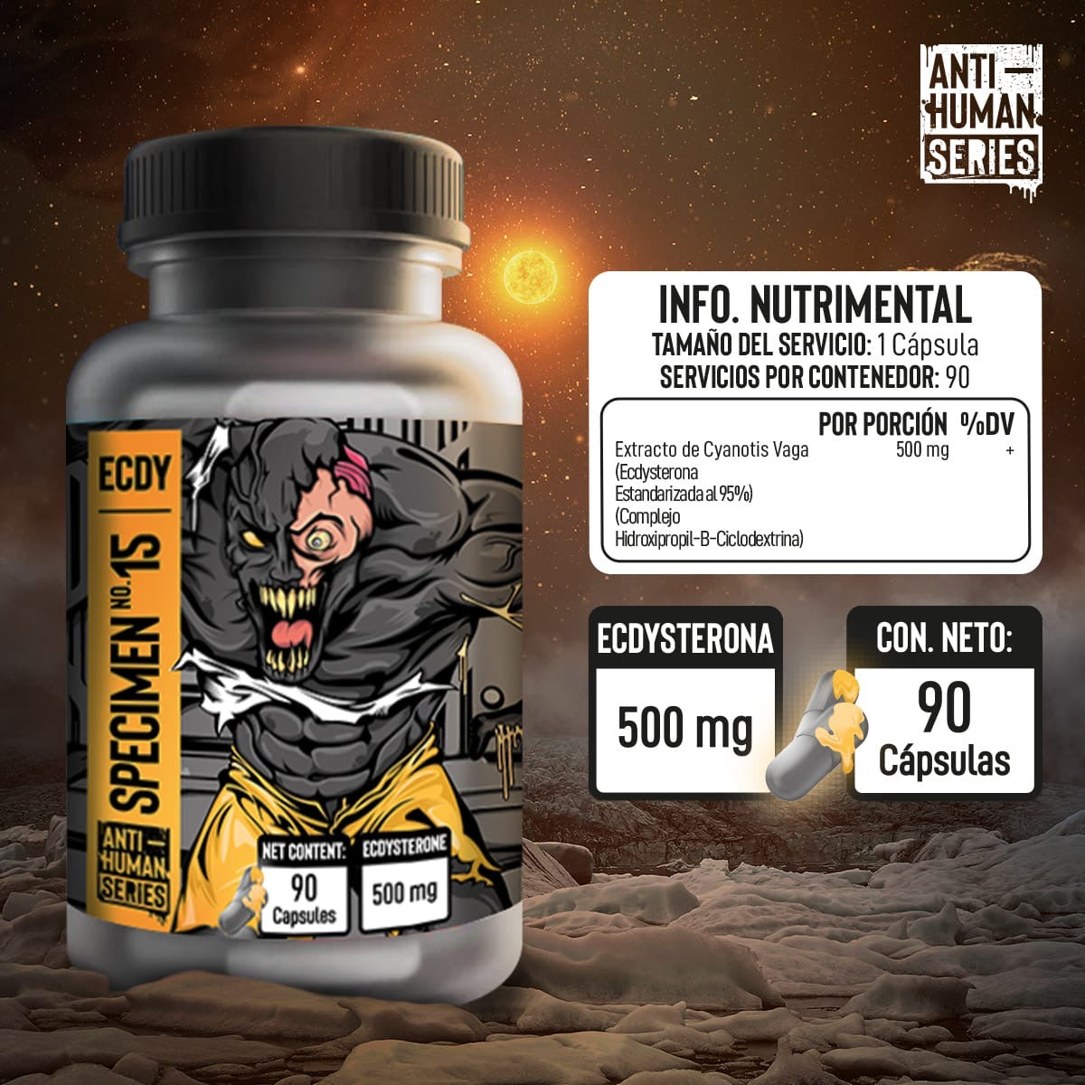 ANTI-HUMAN ECDY 90CAPS – Be-FitnessMX