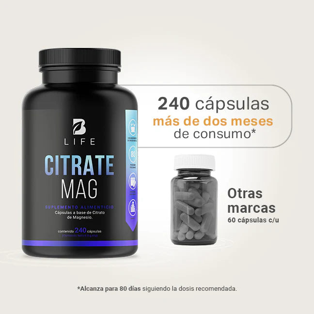 B LIFE CITRATE MAG 240 CAPS – Be-FitnessMX